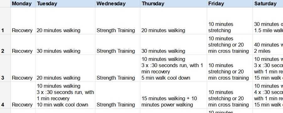 Walk-to-Run Program + 10 Keys to Make the Transition